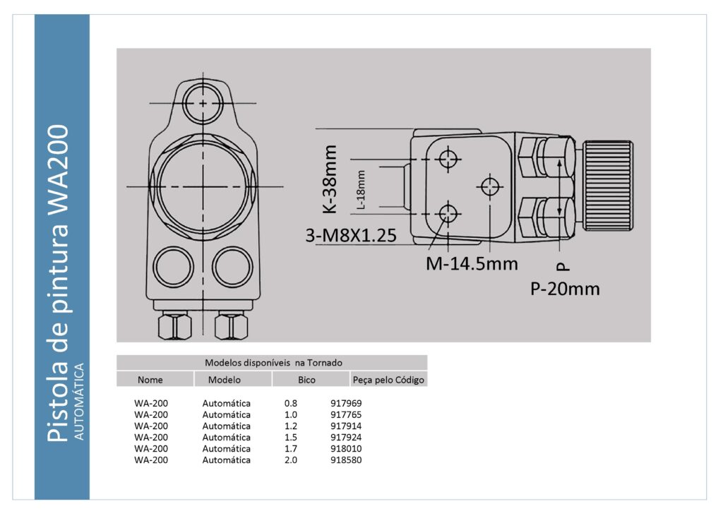 Pistola Automática WA 200 – Tornado